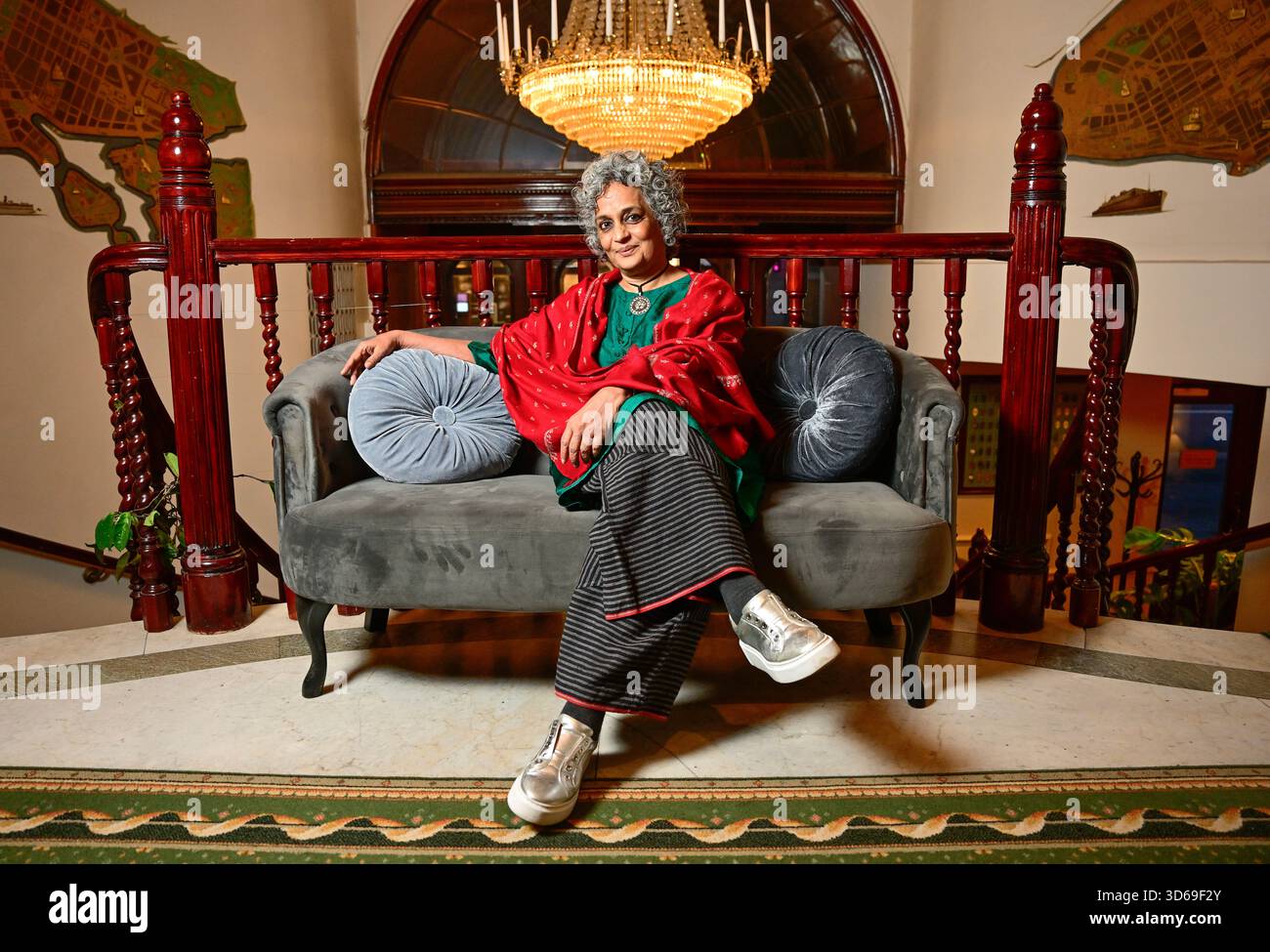 Indian author Arundhati Roy photographed in Stockholm, Sweden November 5, 2025.Photo: Jonas ...