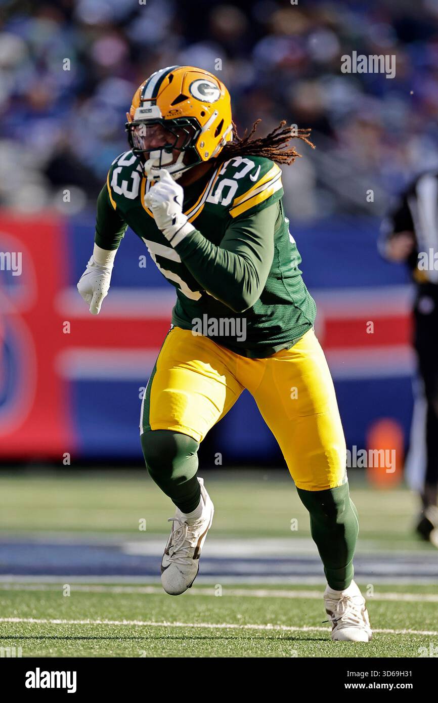 Green Bay Packers defensive end Arron Mosby (53) runs during an NFL ...