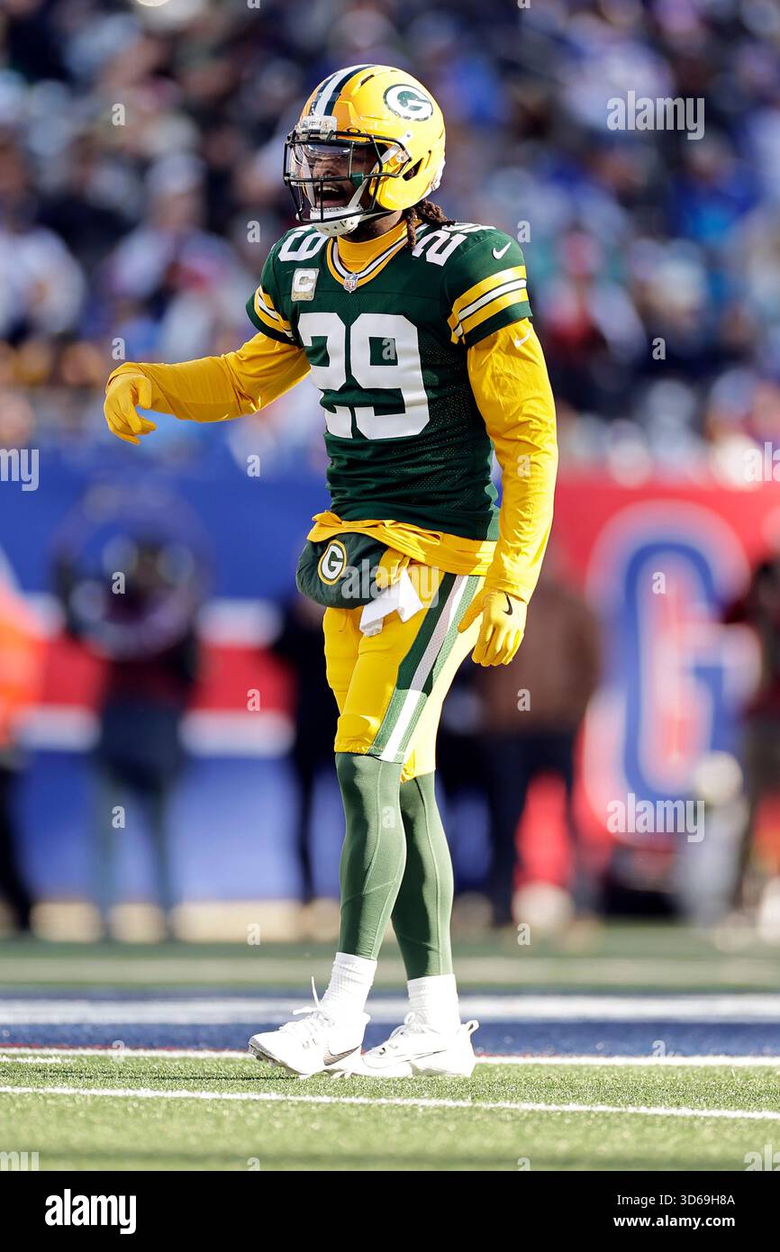 Green Bay Packers safety Xavier McKinney (29) defends during an NFL ...
