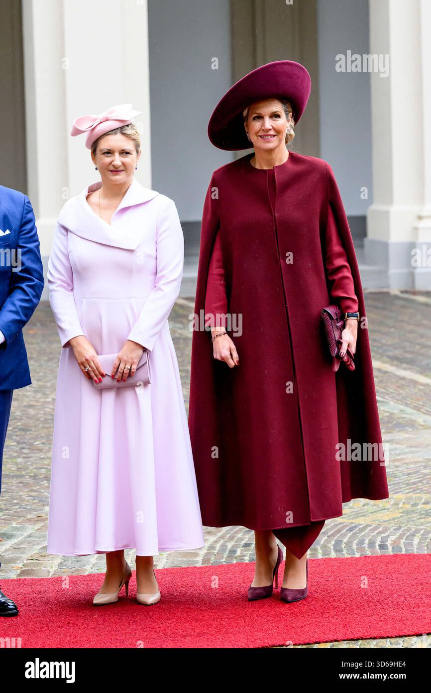 Queen Maxima, Grand Duchess Stephanie during a lunch at Noordeinde ...