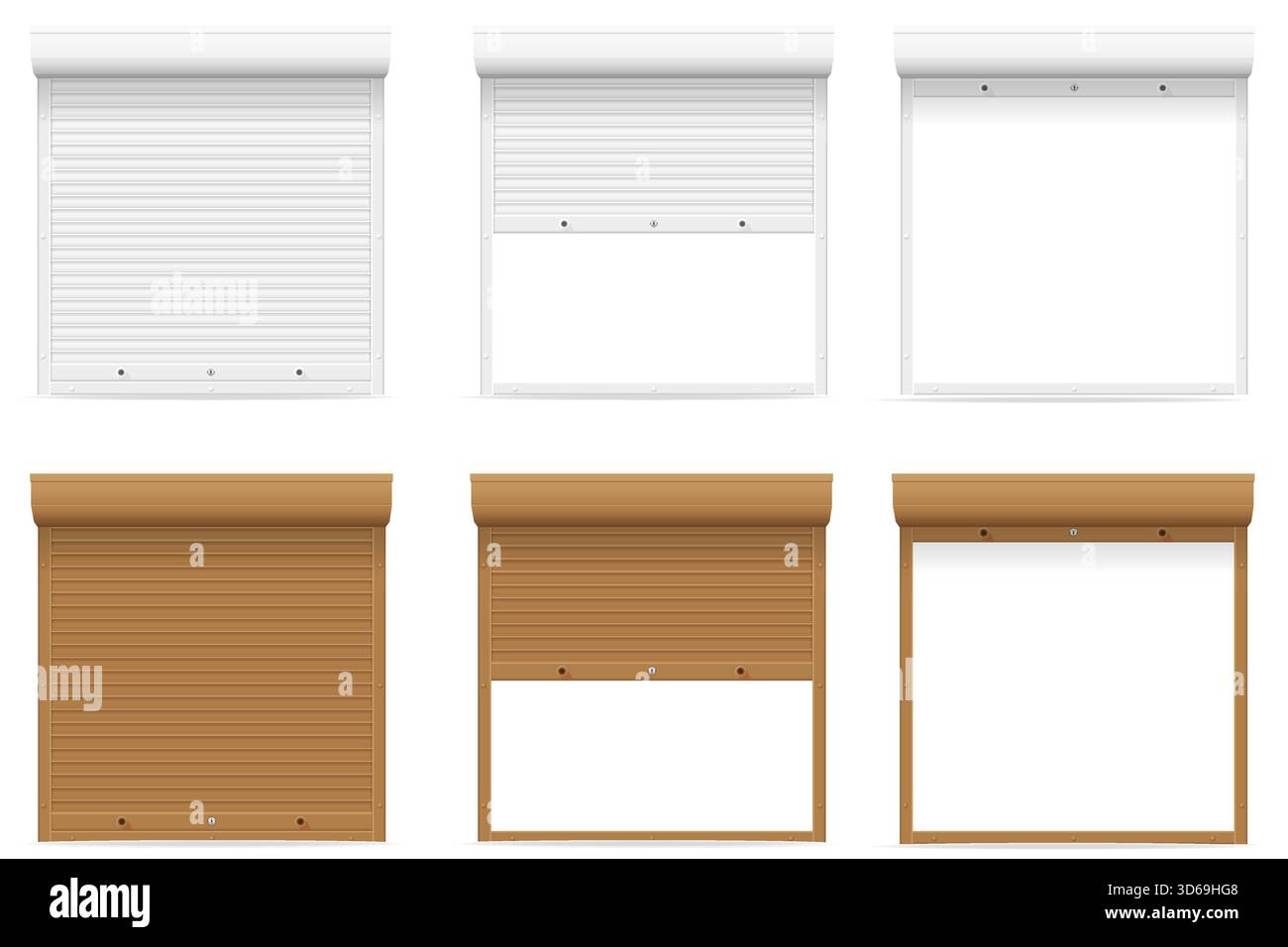Corrugated roller door Stock Vector Images - Alamy