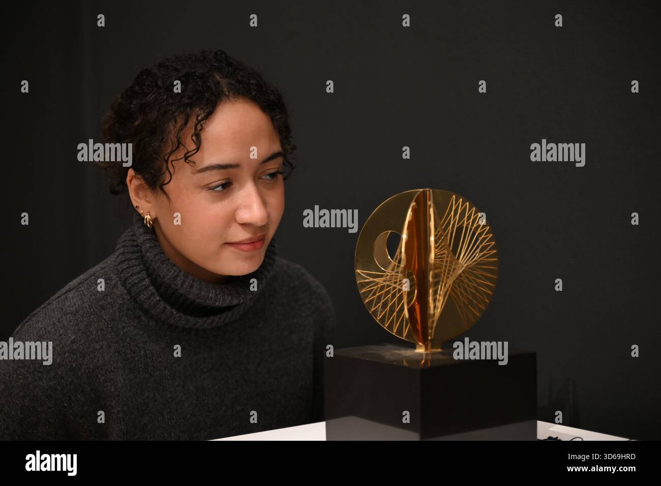 A 18 carat gold sculpture by Dame Barbara Hepworth , acquired directly ...