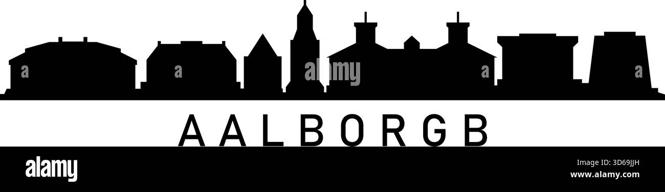 Aalborg skyline illustrated in vector Stock Vector Image & Art - Alamy
