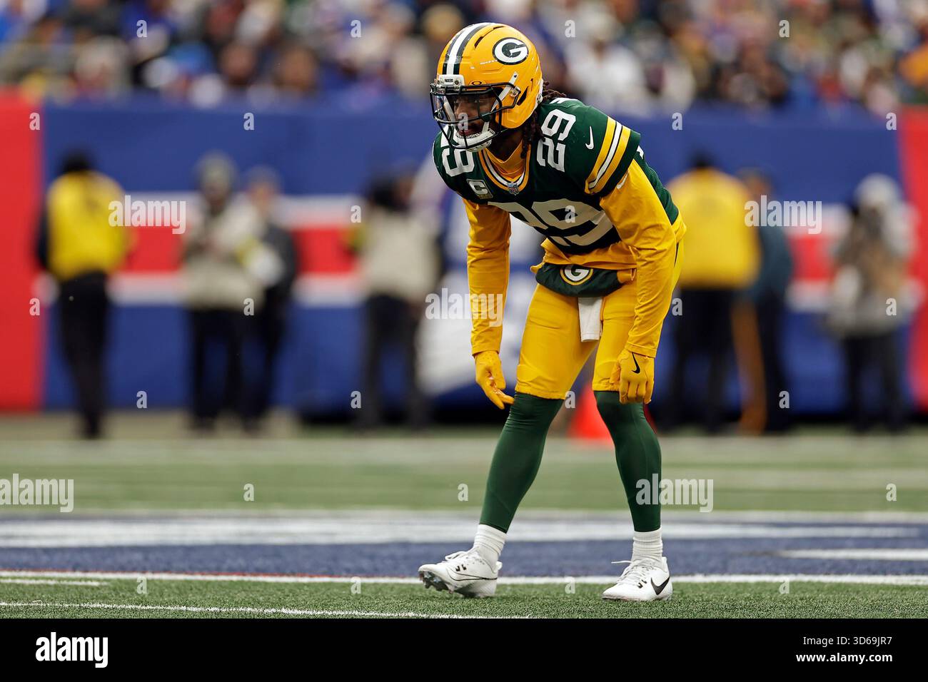 Green Bay Packers safety Xavier McKinney (29) defends during an NFL ...