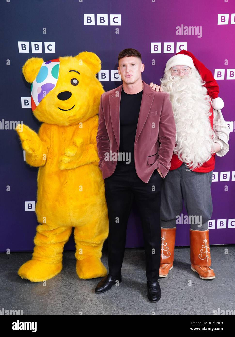 Matt Morsia (centre) attends a launch event for The Celebrity ...