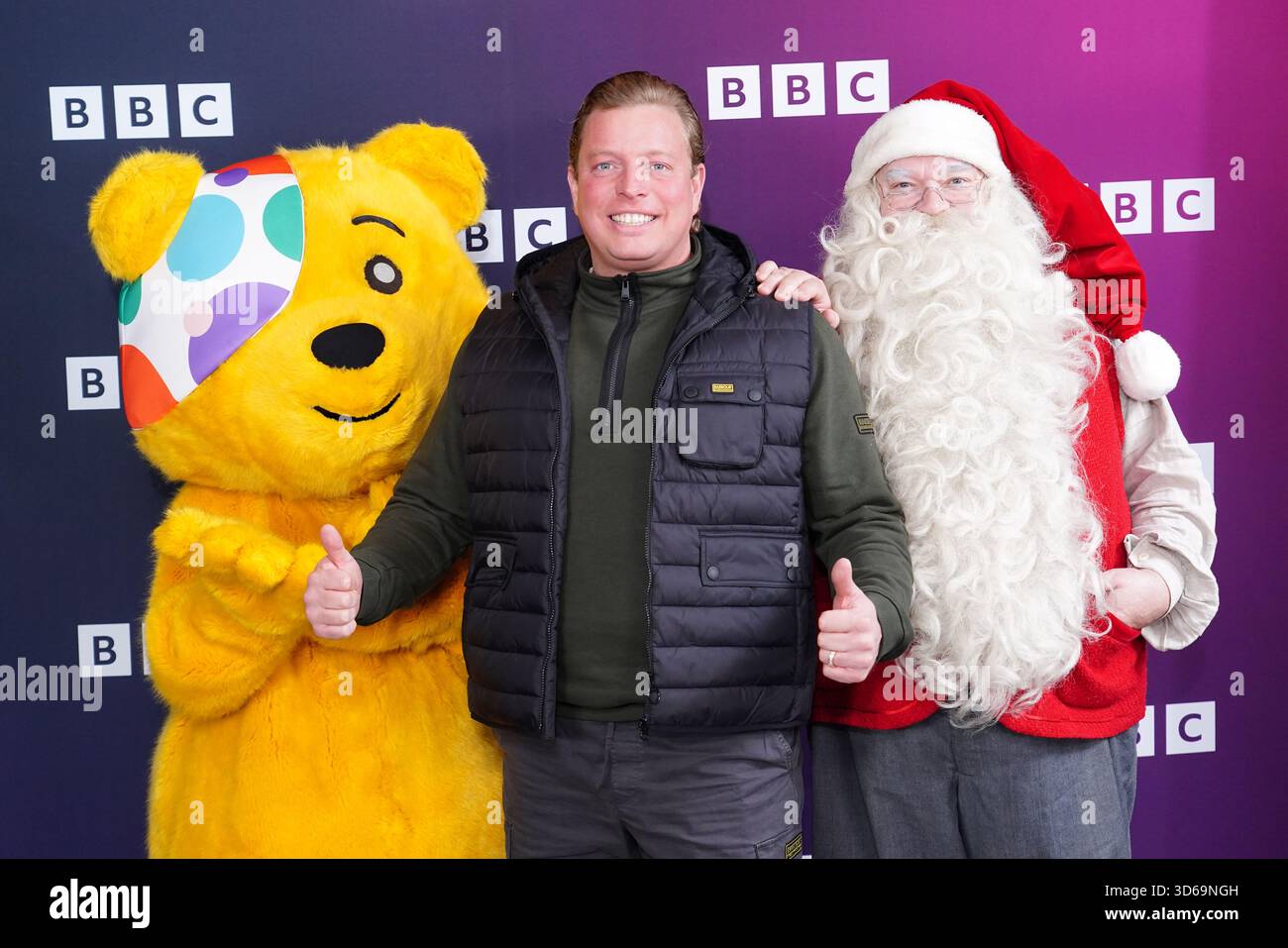 Tom Skinner (centre) attends a launch event for The Celebrity ...