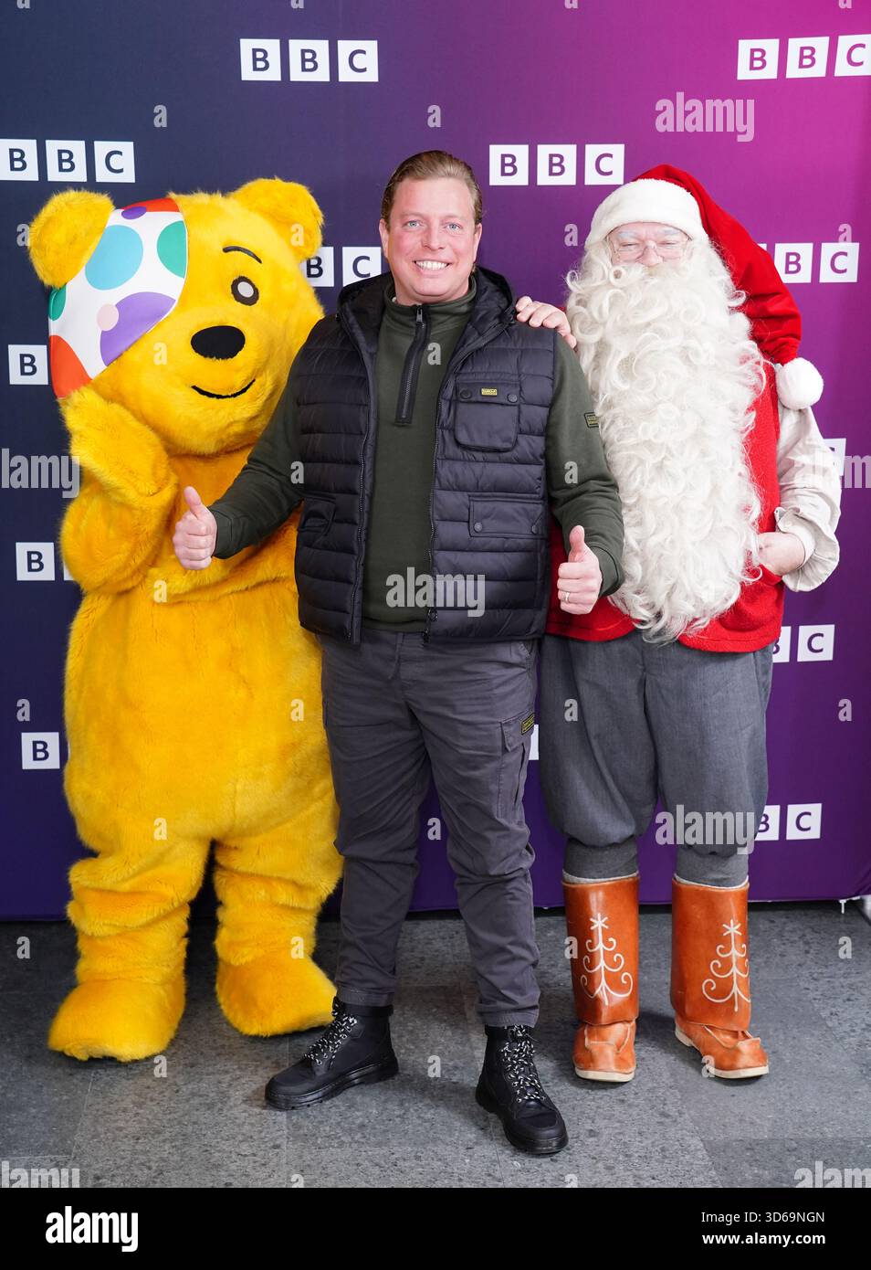 Tom Skinner (centre) attends a launch event for The Celebrity ...
