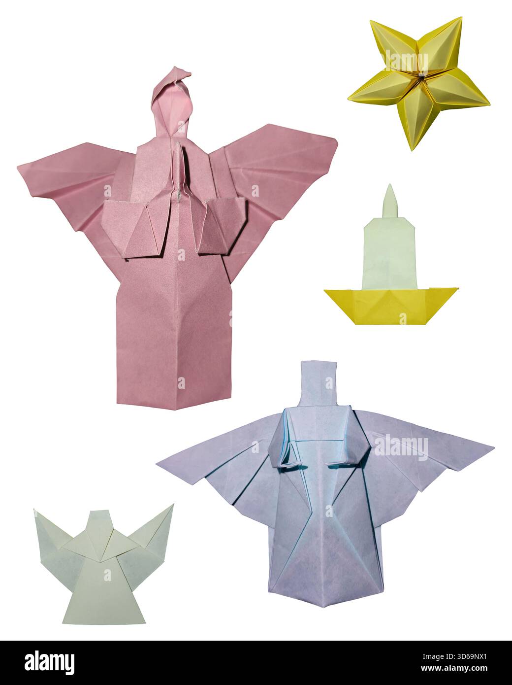 origami angel ornament for Christmas Stock Photo - Alamy