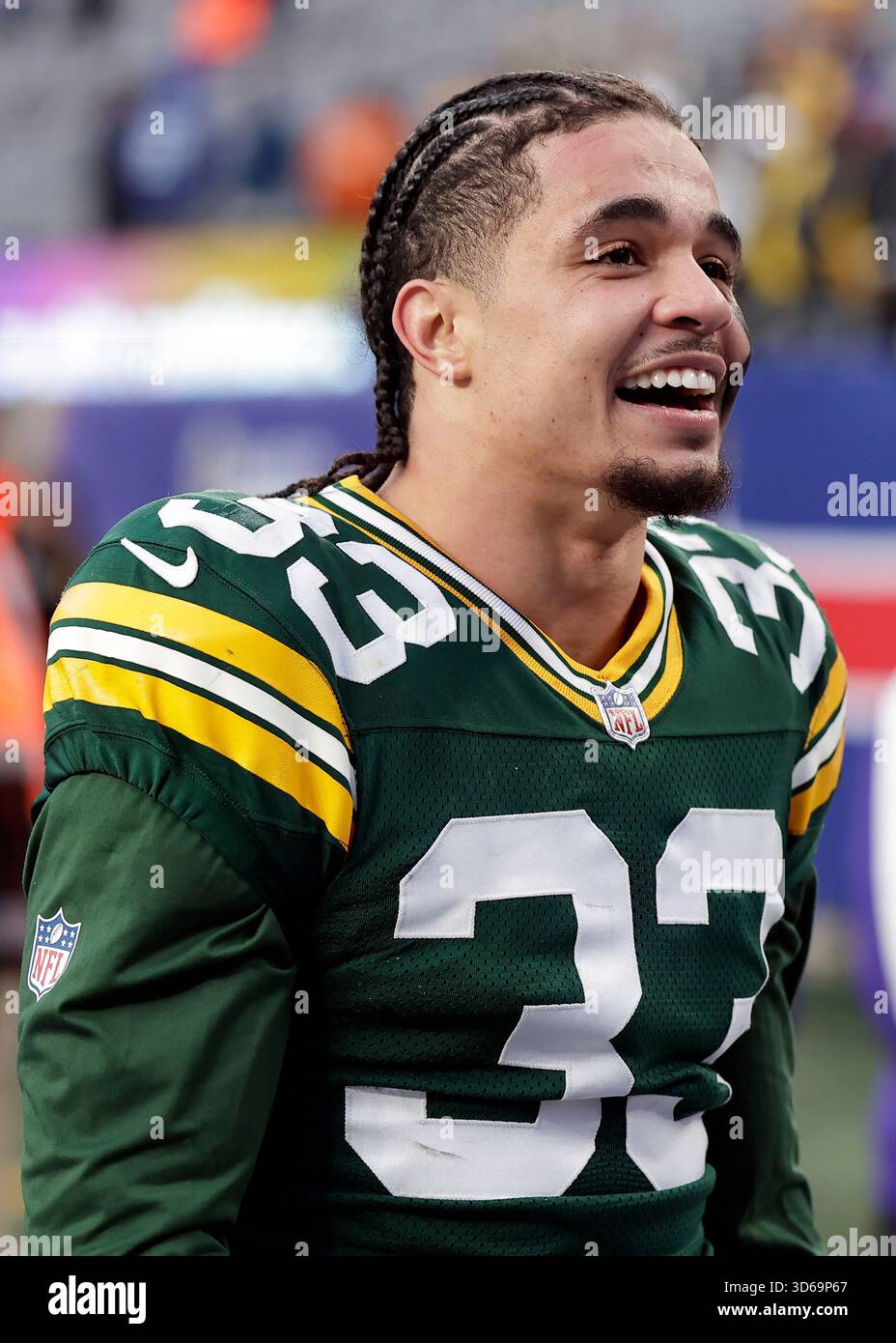 Green Bay Packers safety Evan Williams (33) after an NFL football game ...