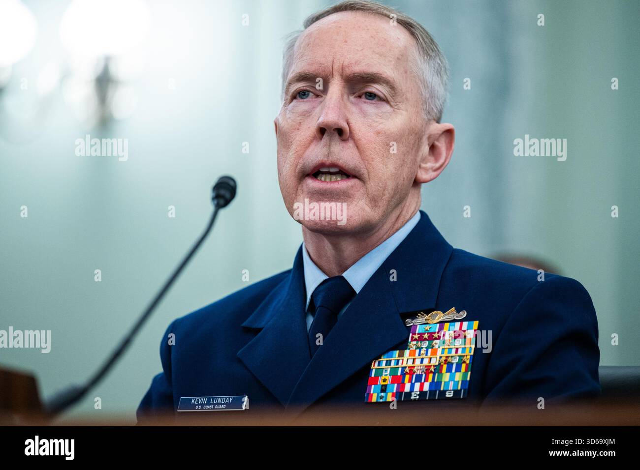 Admiral Kevin Lunday speaks at a U.S. Senate Committee on Commerce ...