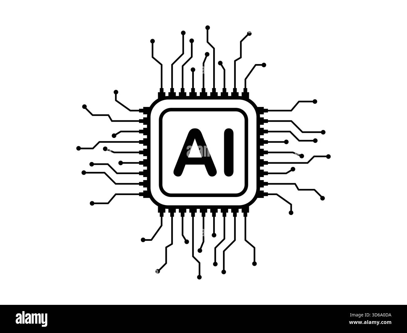 A detailed and modern artificial intelligence icon set designed for ...