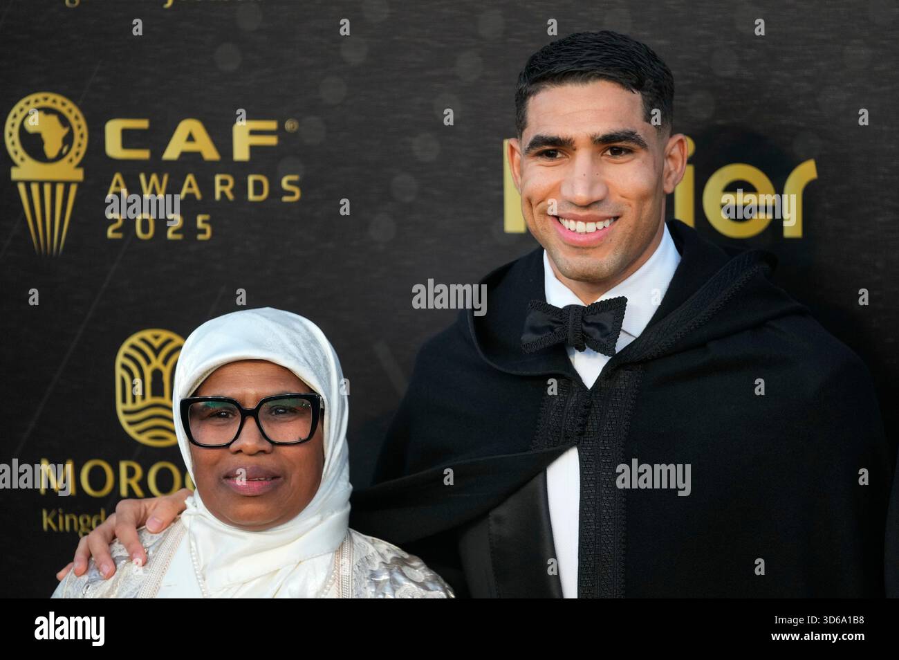 Morocco's Achraf Hakimi and his mother arrive to the CAF Awards 2025 ...