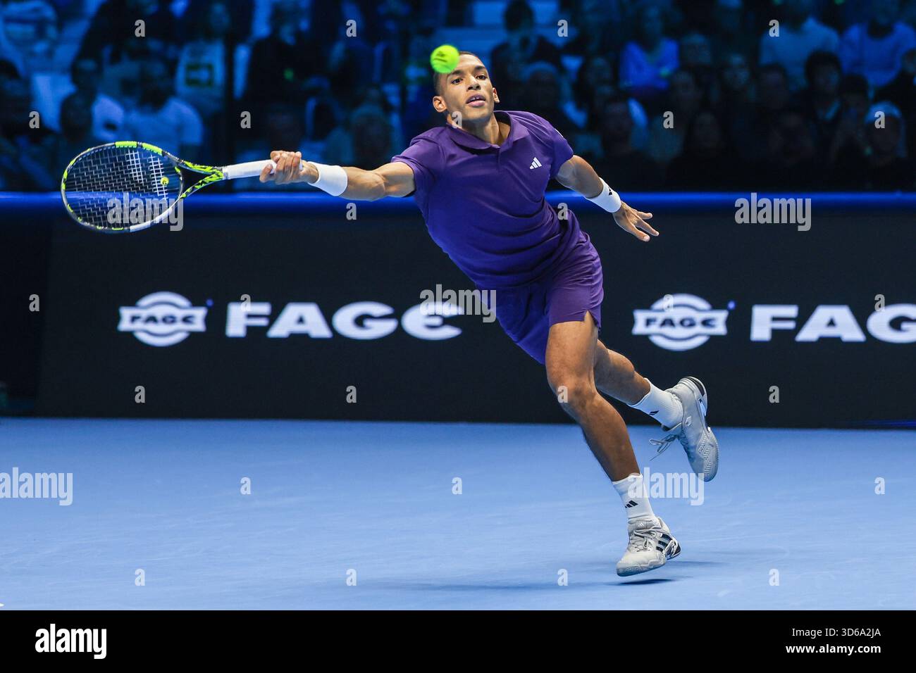 Felix Auger-Aliassime of Canada seen in actions during Men's Singles ...