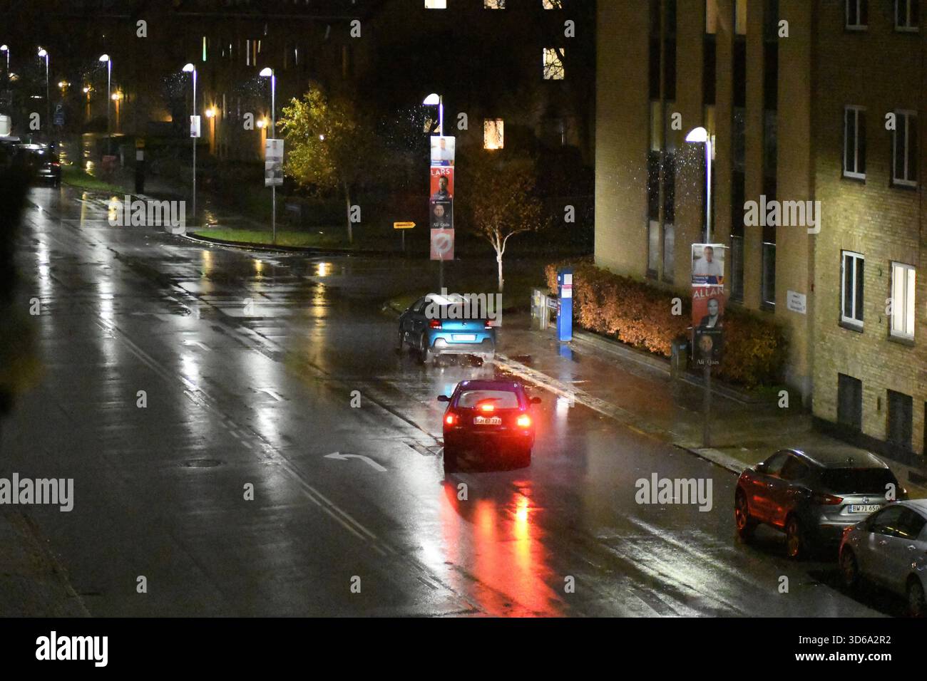 Copenhagen/ Denmark/19 .november 2025/.rain fall at evening and night ...