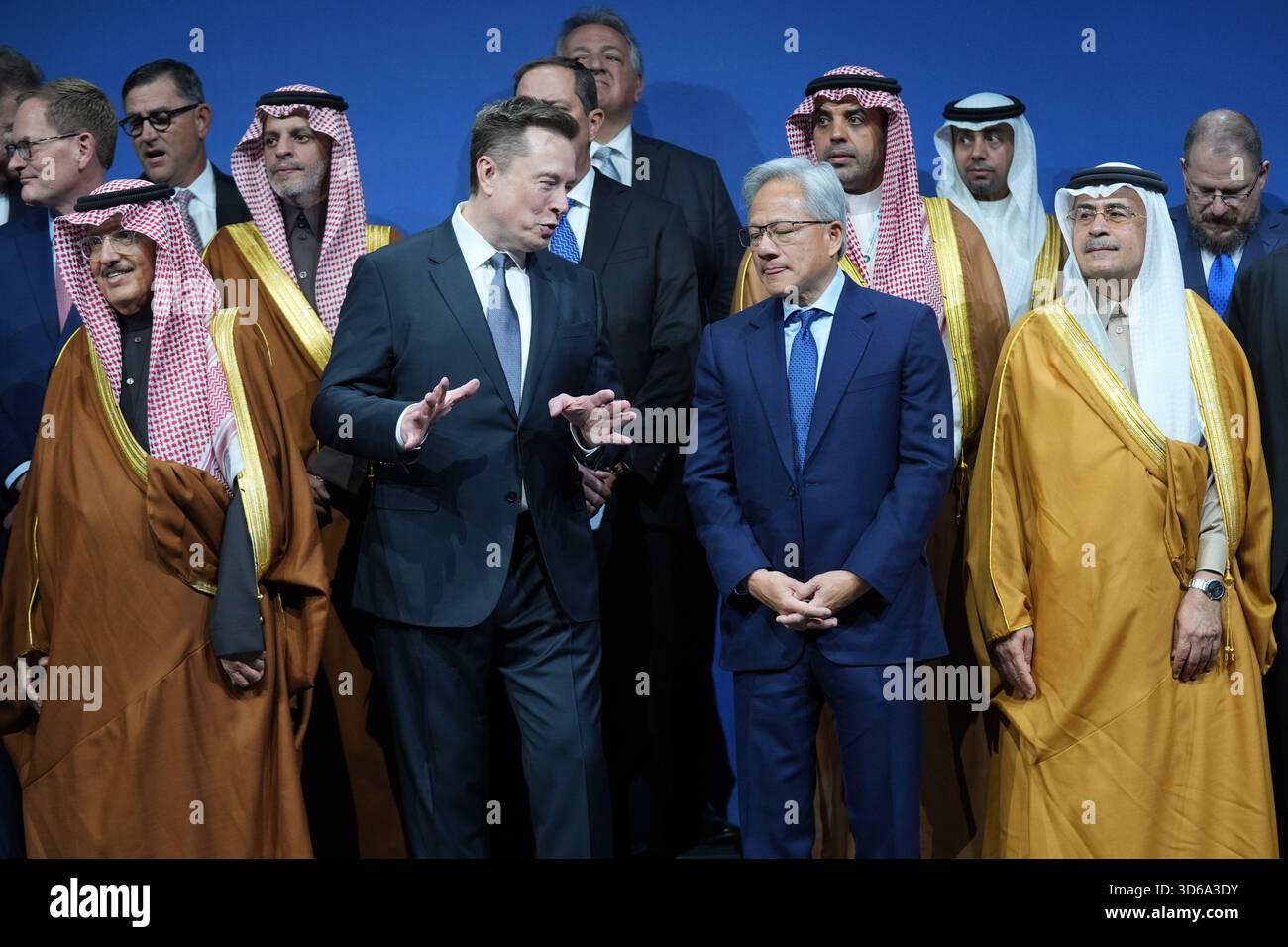 Elon Musk attends the Saudi Investment Forum at the Kennedy Center ...