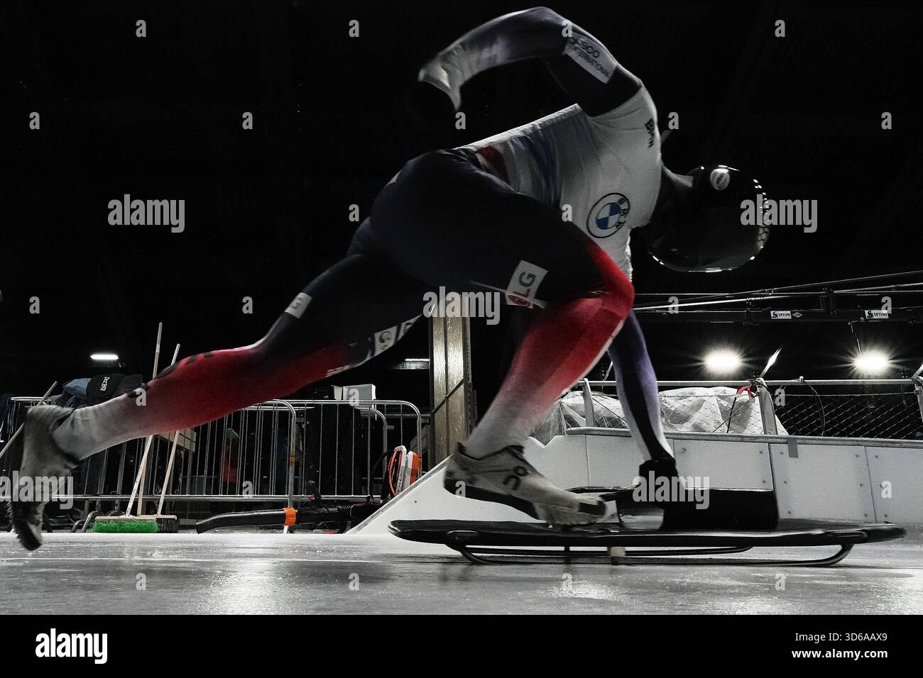 South Korea's Jung Seunggi takes the start at a training session ahead ...