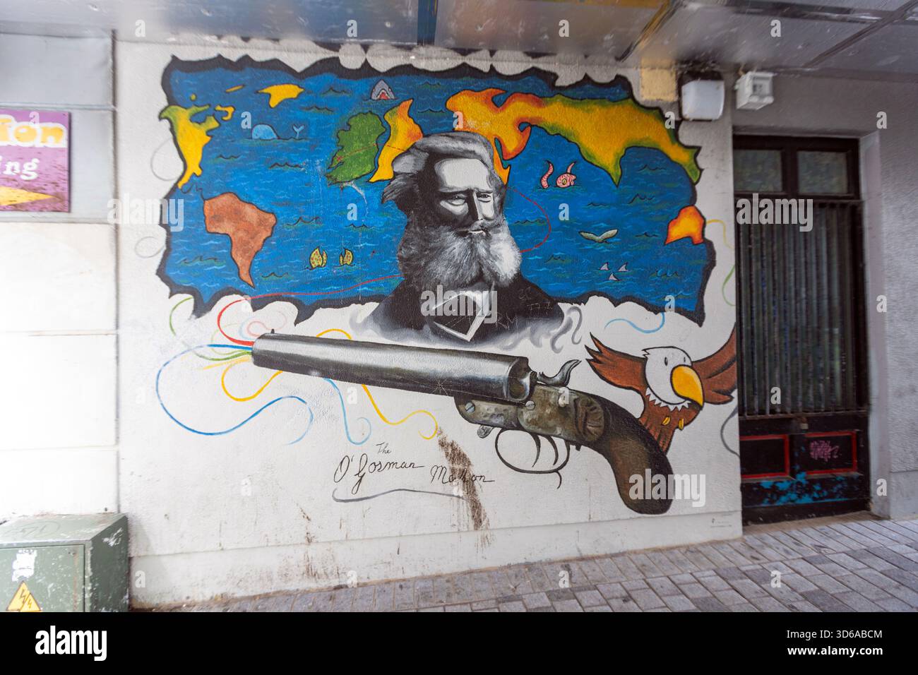Mural in honor to charles james patrick mahon hi-res stock photography ...