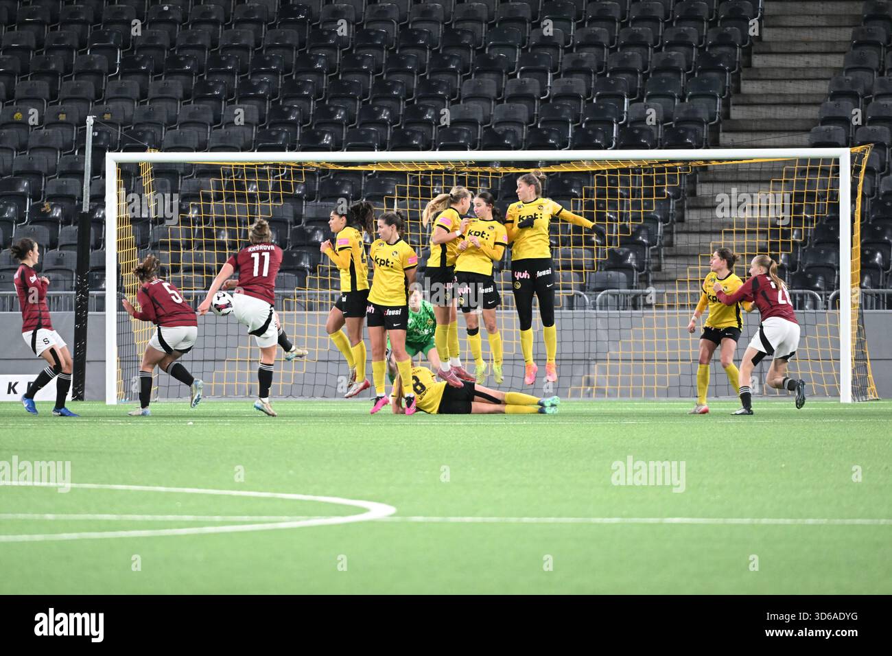 BERN, SWITZERLAND - NOVEMBER 19: Michaela Khyrova of Sparta Praha scoring the Goal 0:4 during ...