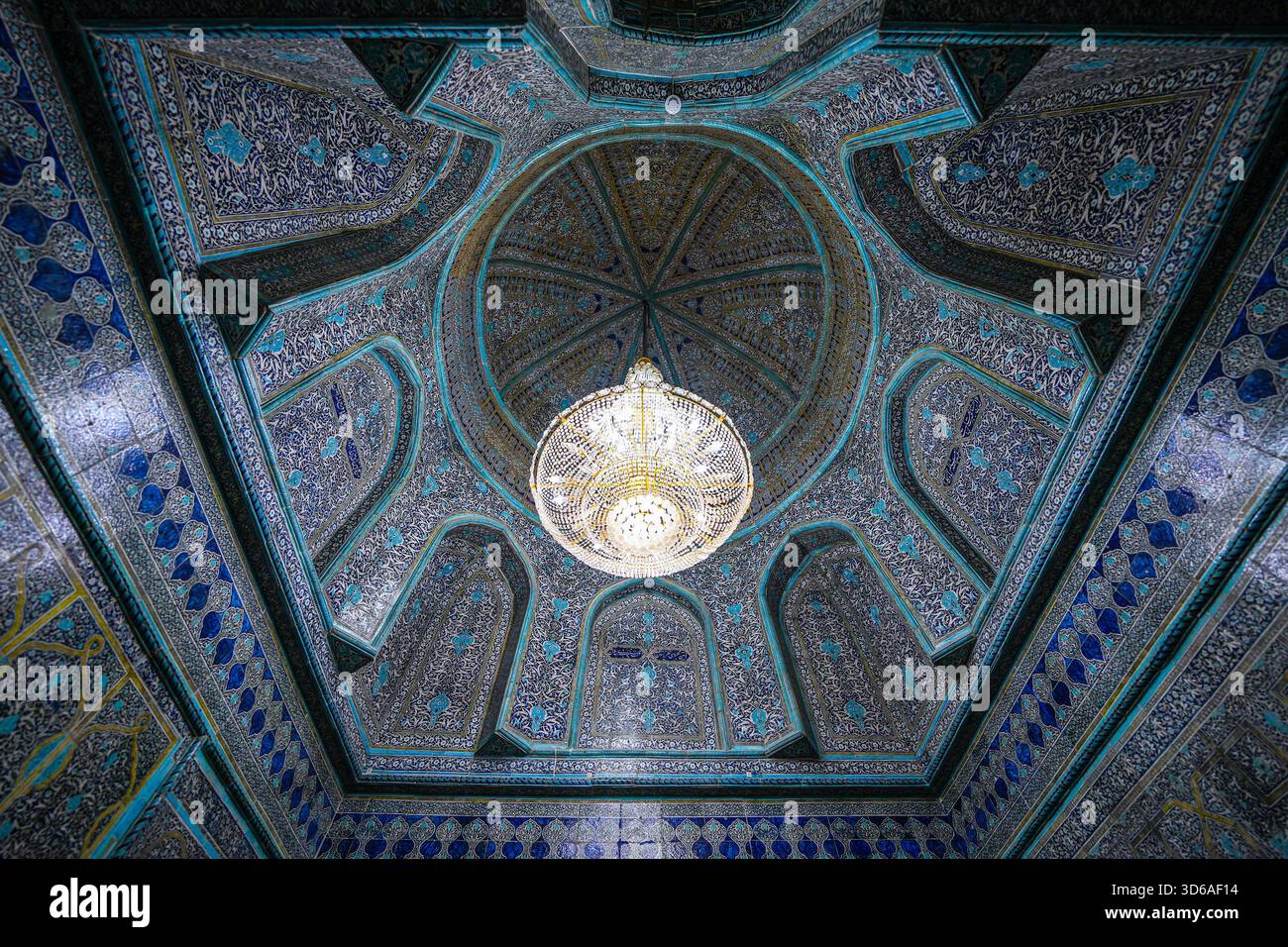 Beautiful tilework in the Shrine of Pahlavan Mahmoud, Khiva Old City ...