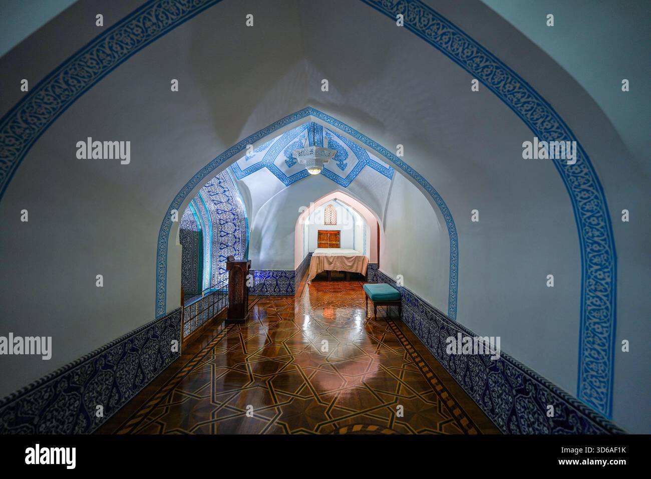 Beautiful tilework in the Shrine of Pahlavan Mahmoud, Khiva Old City ...