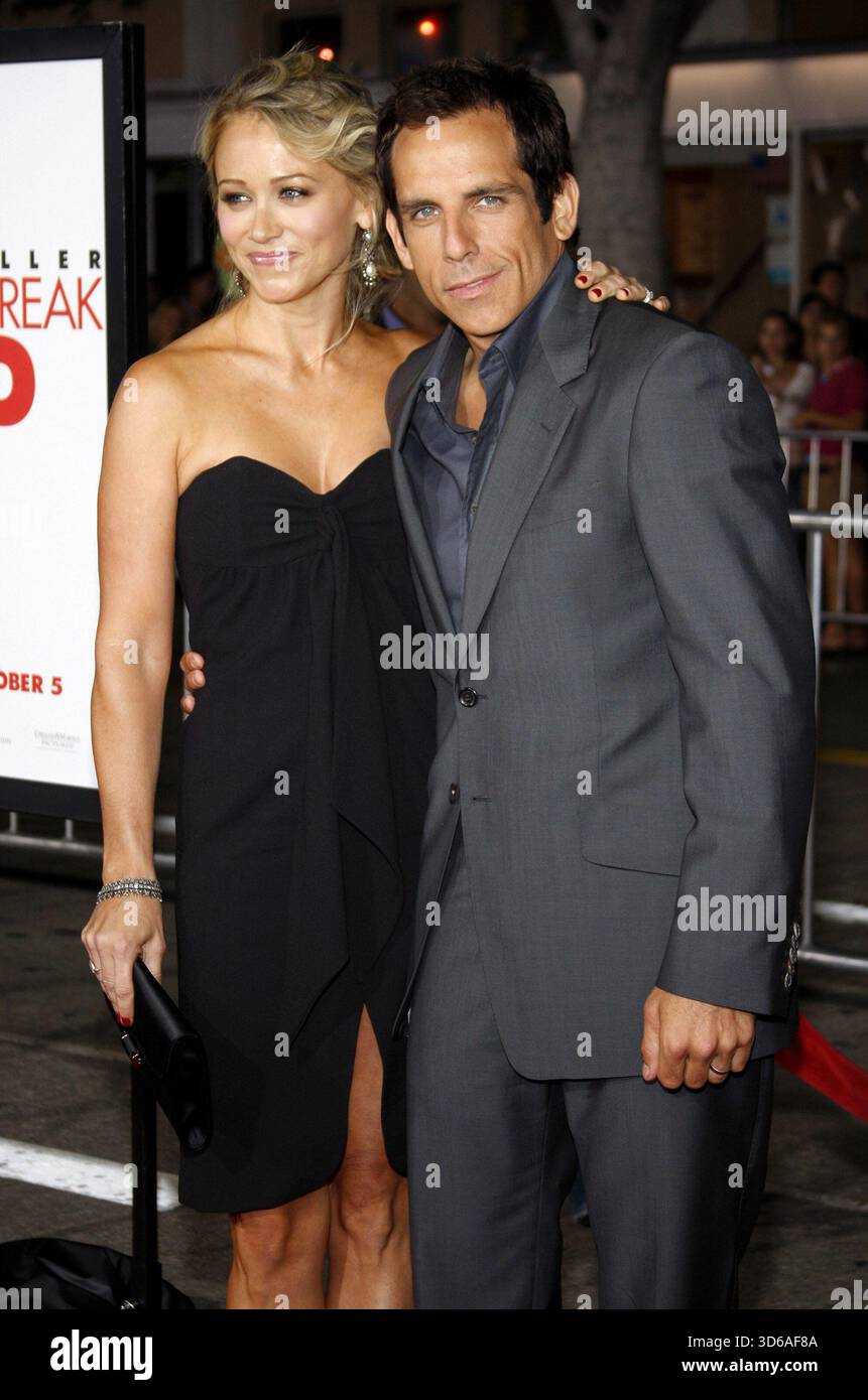 Ben Stiller and Christine Taylor at the Los Angeles premiere of 'The ...