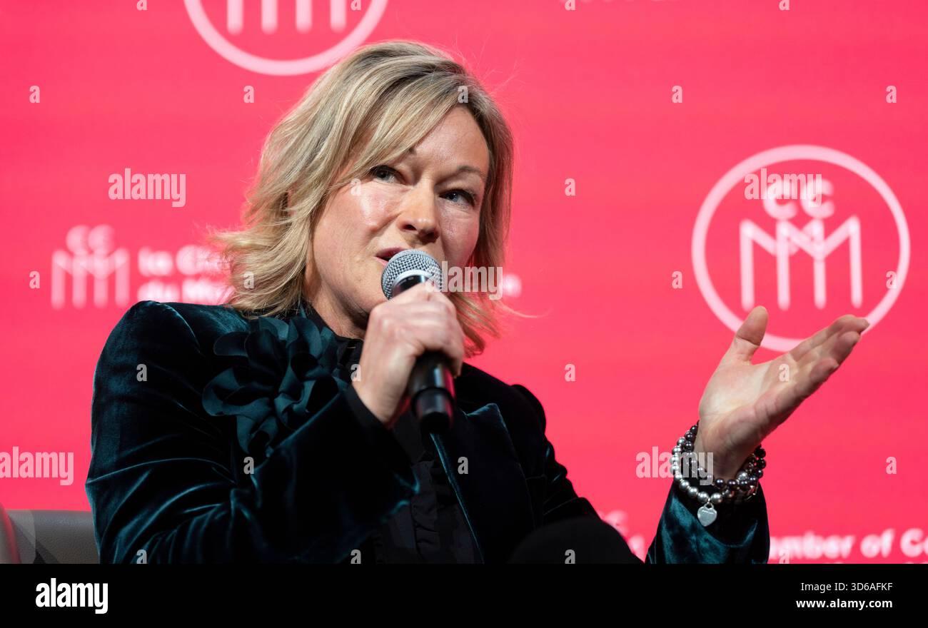 Hydro Quebec CEO Claudine Bouchard speaks at a luncheon in Montreal on ...