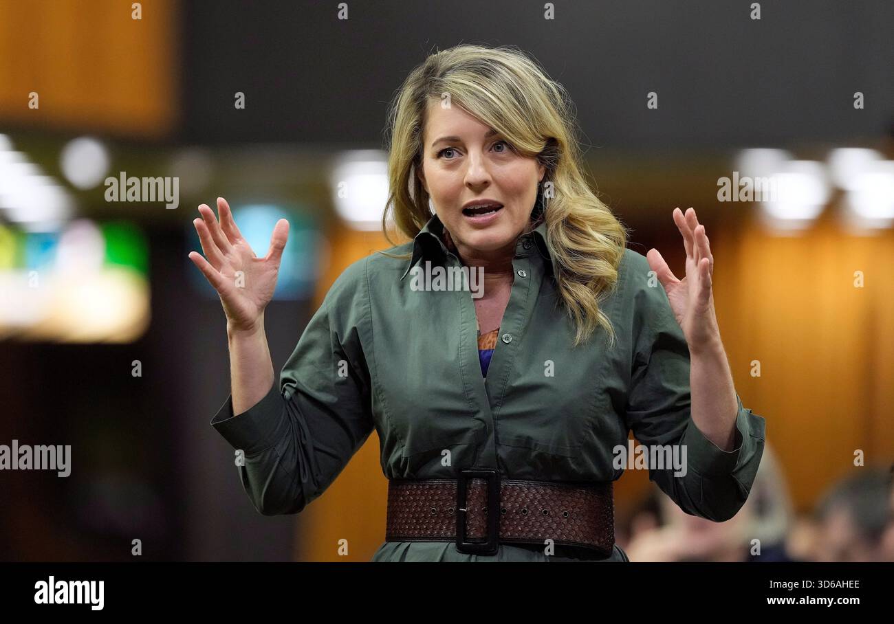 Minister of Industry Melanie Joly rises during Question Period on ...