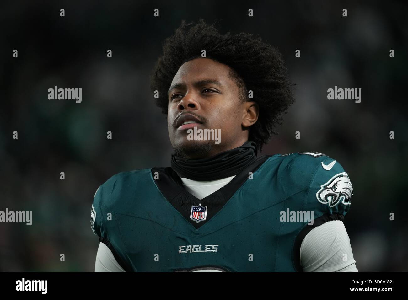 Philadelphia Eagles' Jahan Dotson walks to the sidelines before the ...