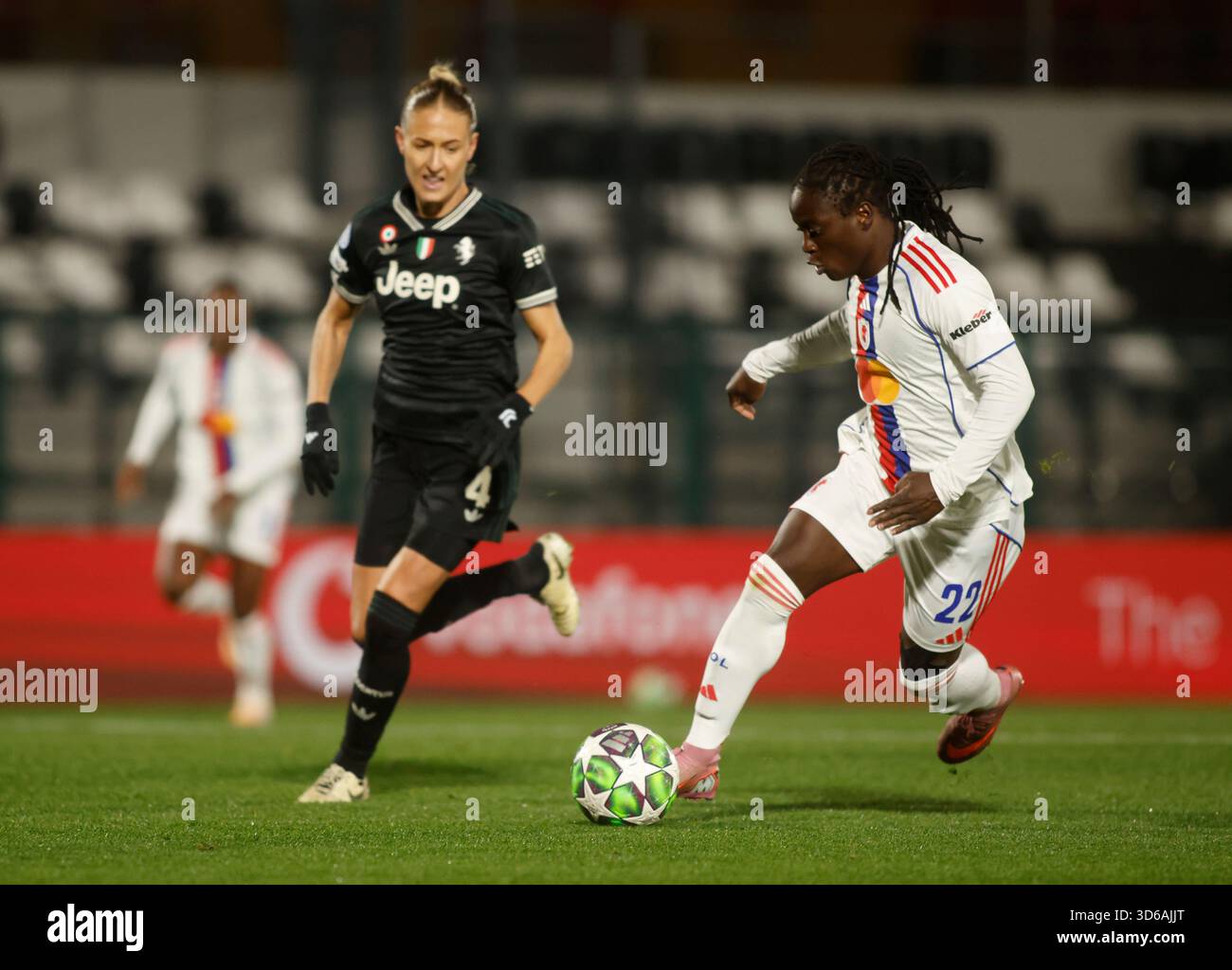 Tabitha Chawinga of OL Lyonnes scoring a goal during the UEFA Women's ...