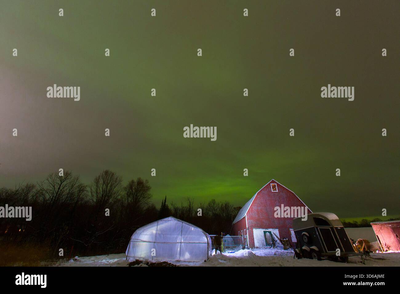Northern lights on farm hi-res stock photography and images - Alamy