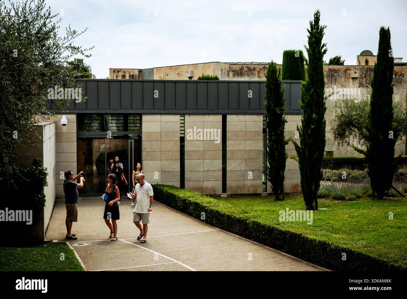 Exterior view of the Musée National Marc Chagall in Nice, France, with ...