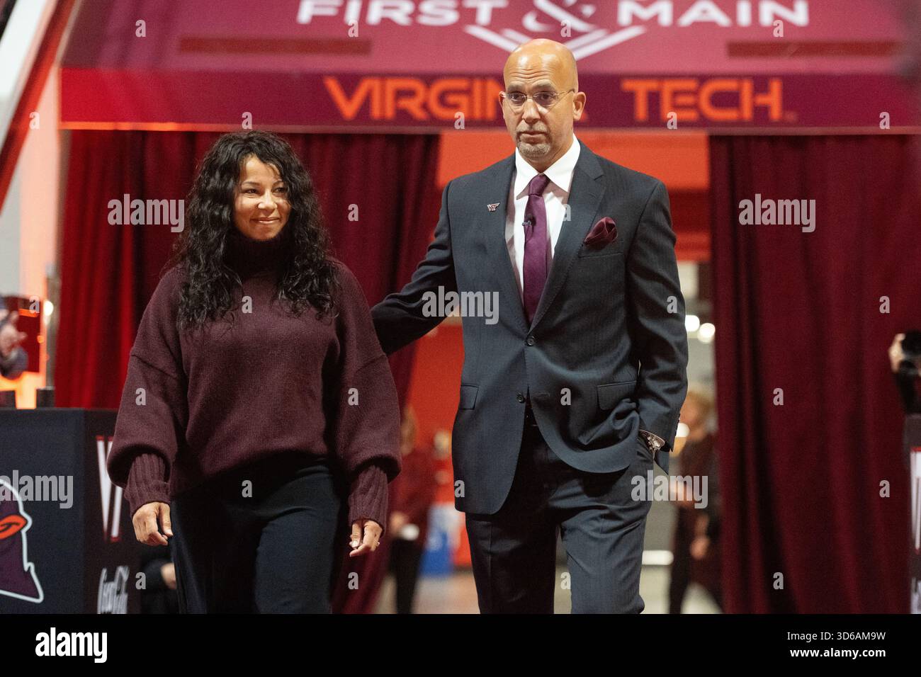 James Franklin and his wife Fumi arrive for an NCAA college football ...