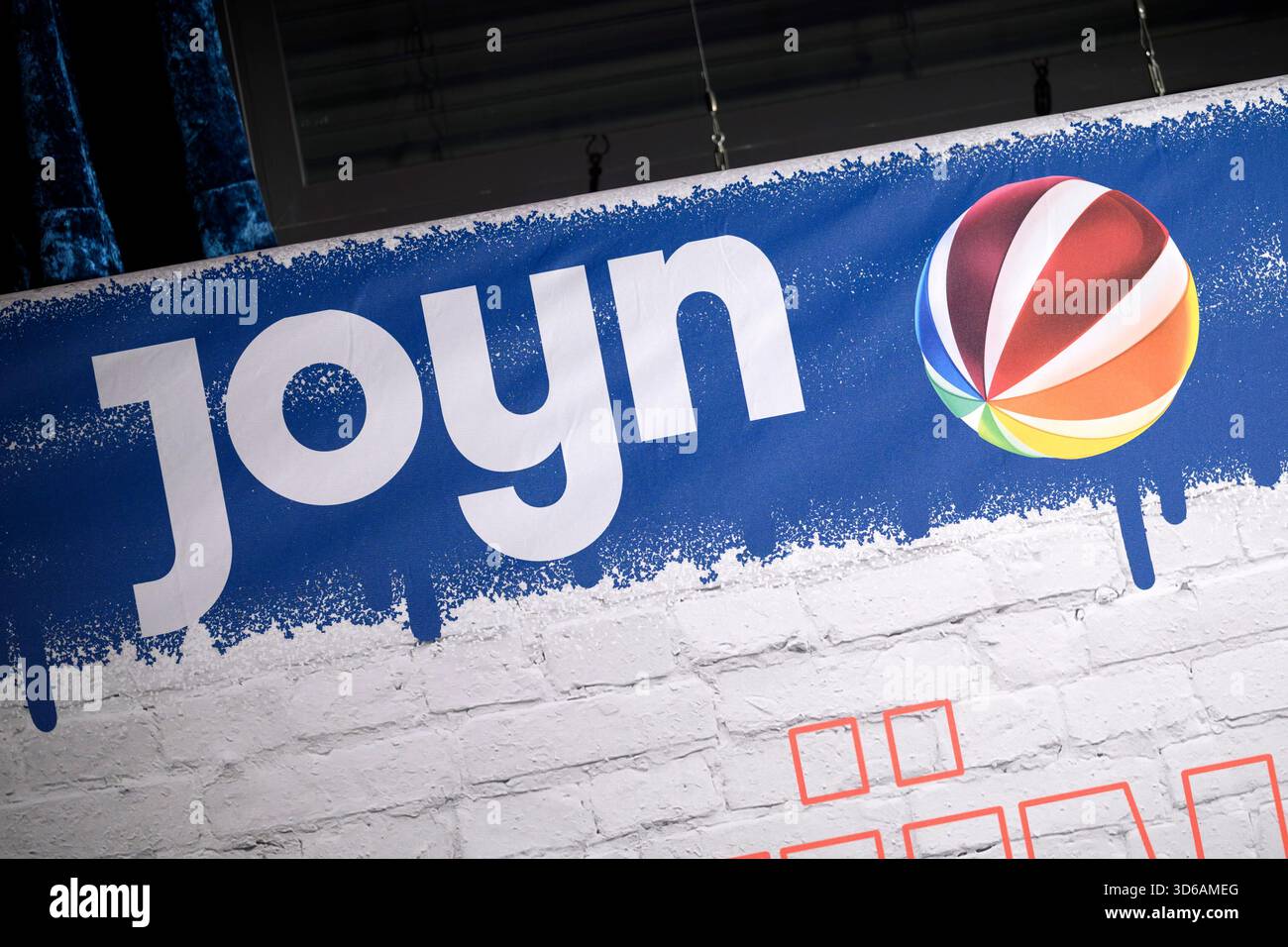 The logo of the broadcaster Joyn seen during the screening of the Joyn ...