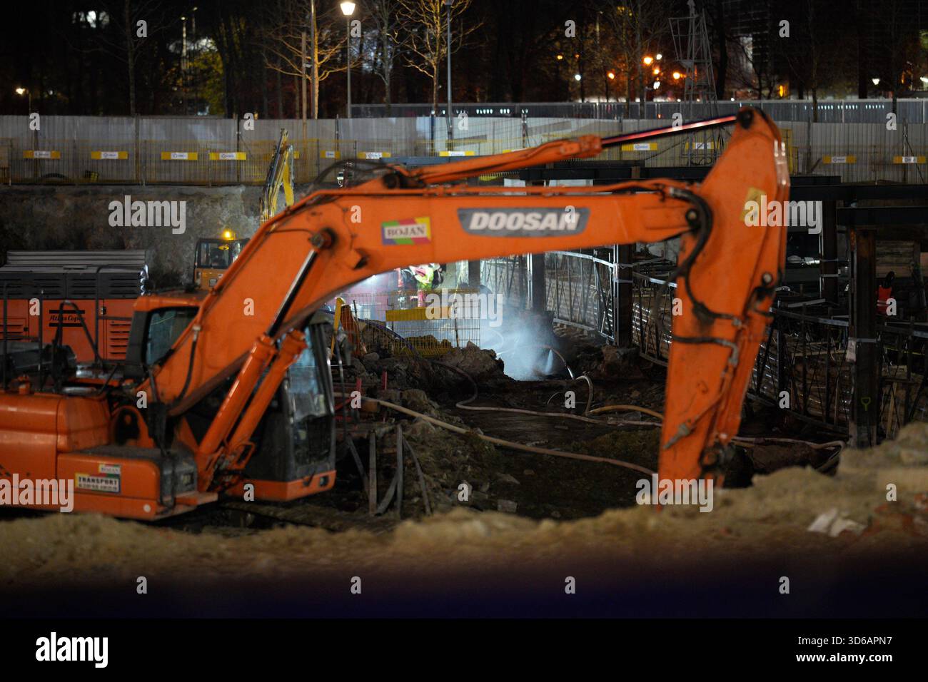 A construction site is seen in central Warsaw, Poland on 19 November ...
