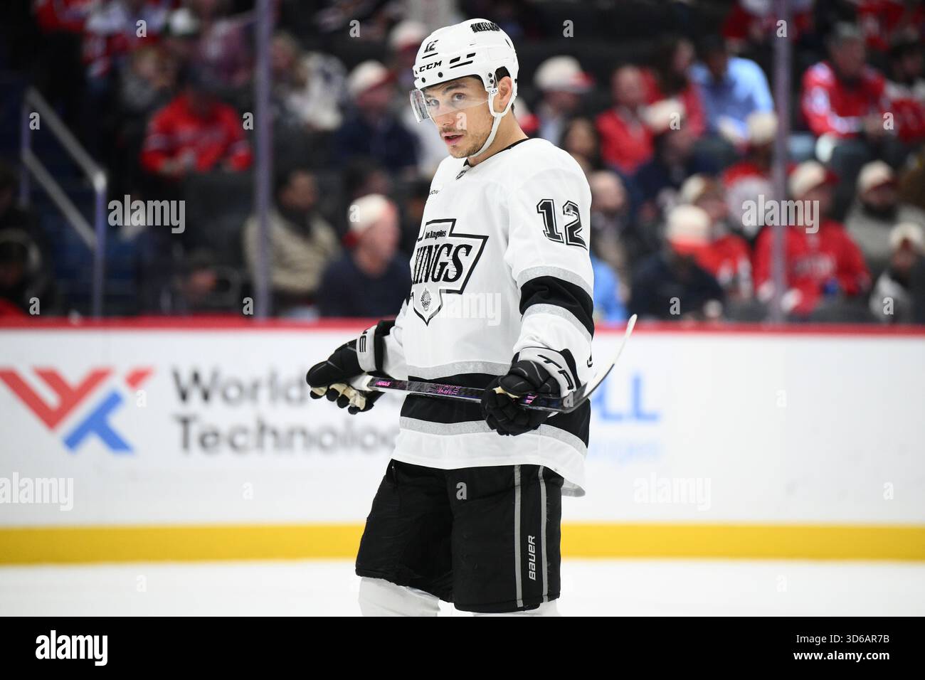 Los Angeles Kings left wing Trevor Moore (12) in action during the ...