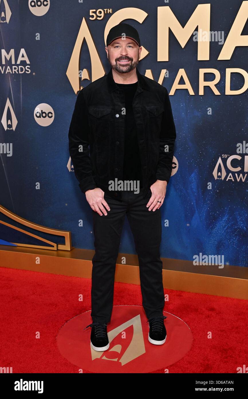 Cody Alan arrives at the 59th Annual Country Music Association Awards ...