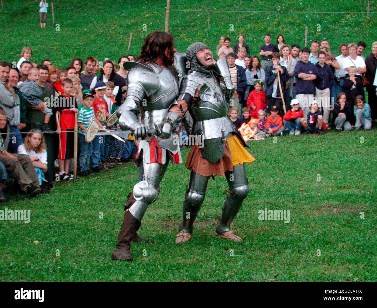knight at a sword fighting at a medieval reenactment, european history ...