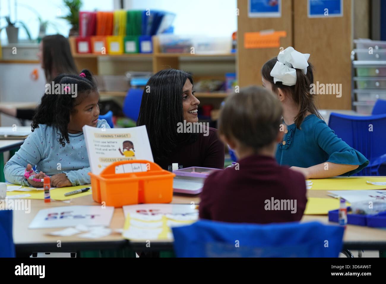 Second lady Usha Vance meets with students at DeLalio Elementary School ...