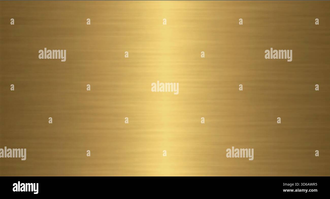 Gold, brass metal gradient background. Brushed metal material with ...
