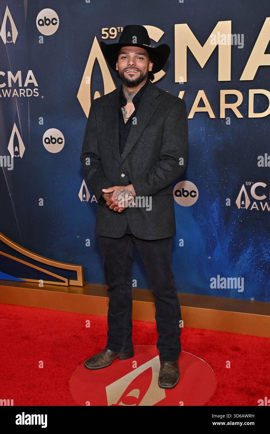Chris Linton Arrives At The 59th Annual Country Music Association Awards On Wednesday Nov 19