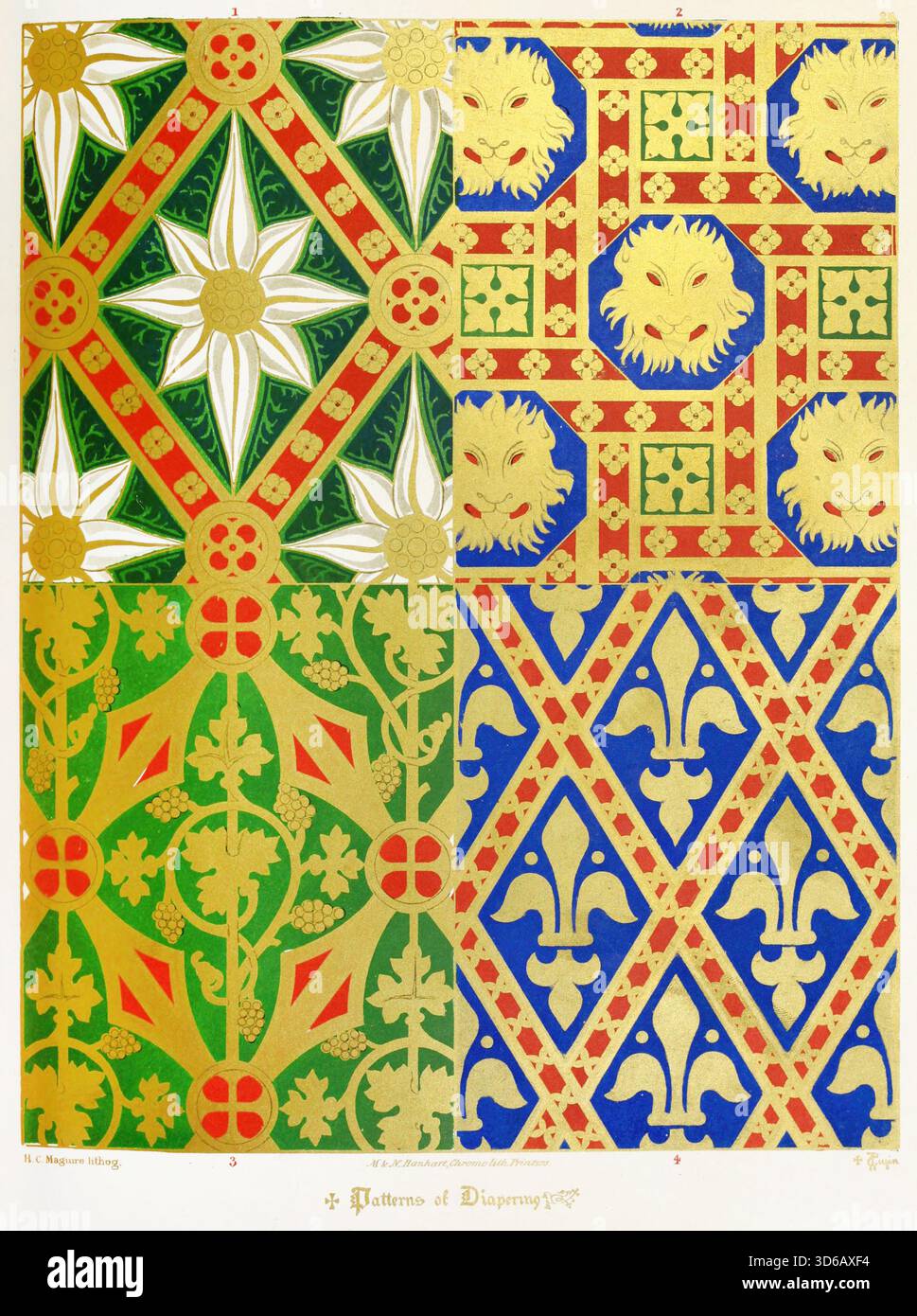 "Patterns for Diapering 3 (1846). Augustus Pugin (English, 1812-1852 ...