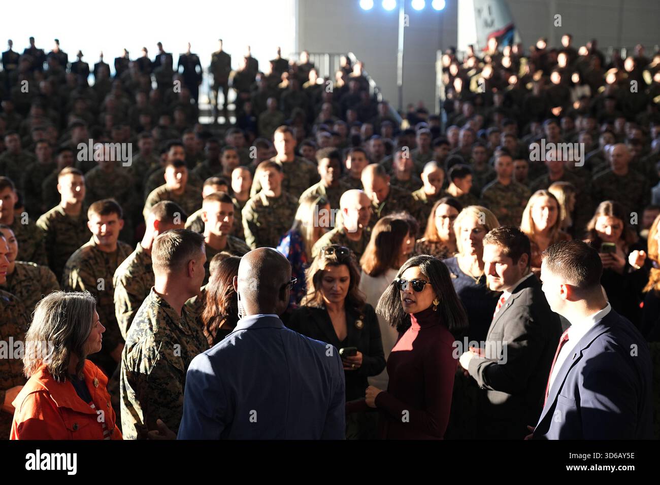 Second lady Usha Vance meets with Marines and their families at the ...
