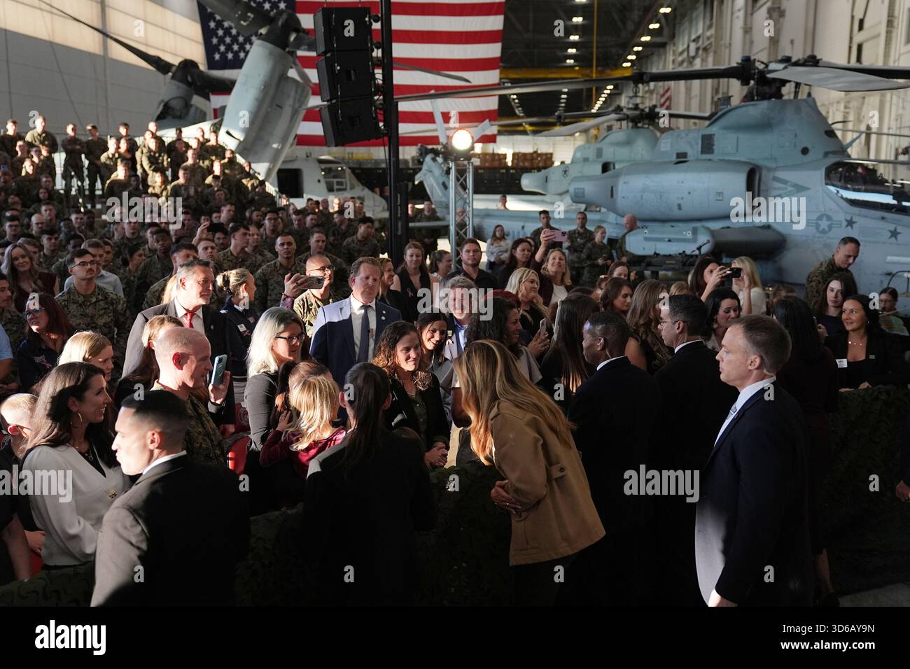 First lady Melania Trump meets with Marines and their families at the ...