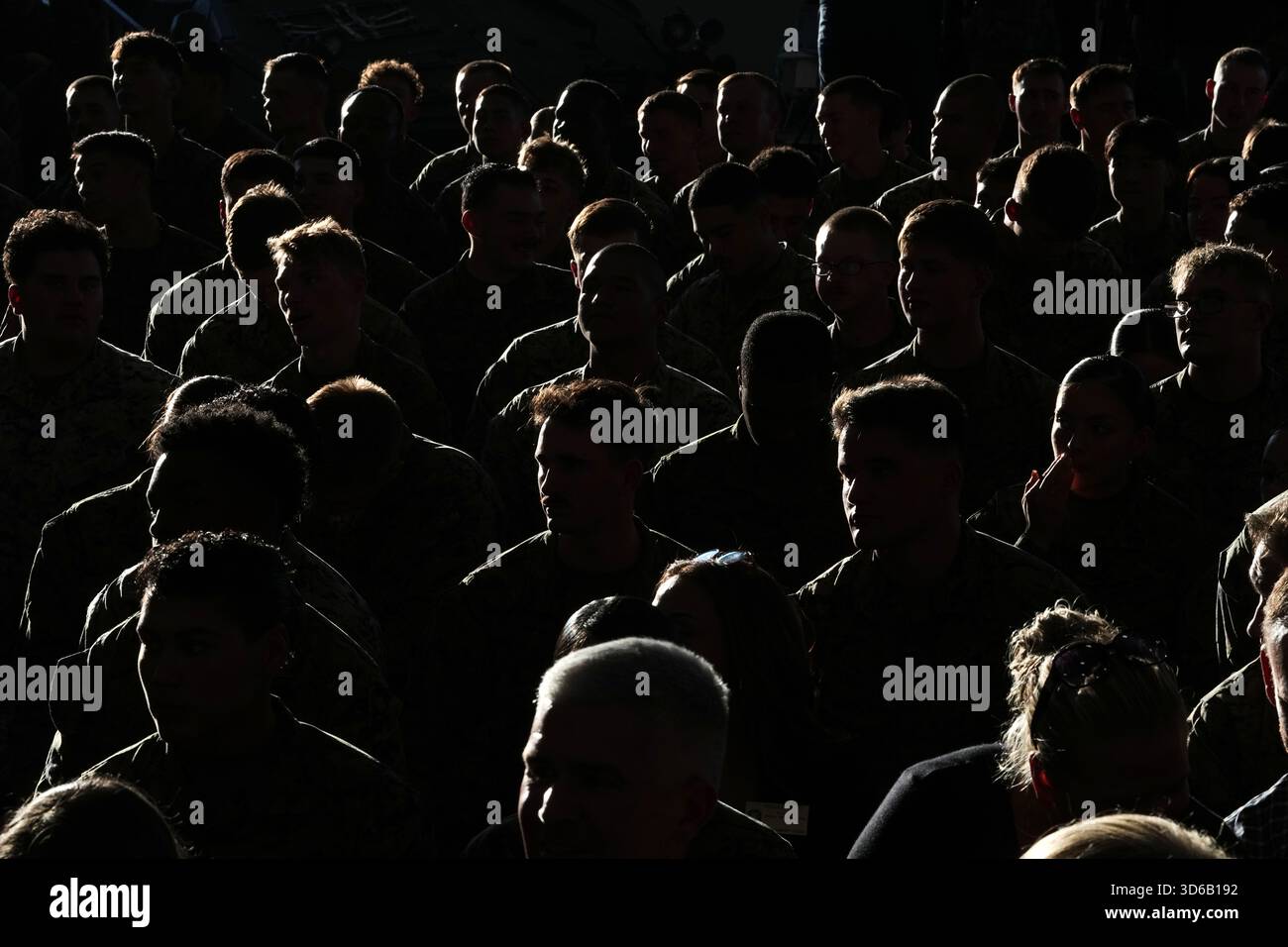 Marines and their families attend an event with first lady Melania ...