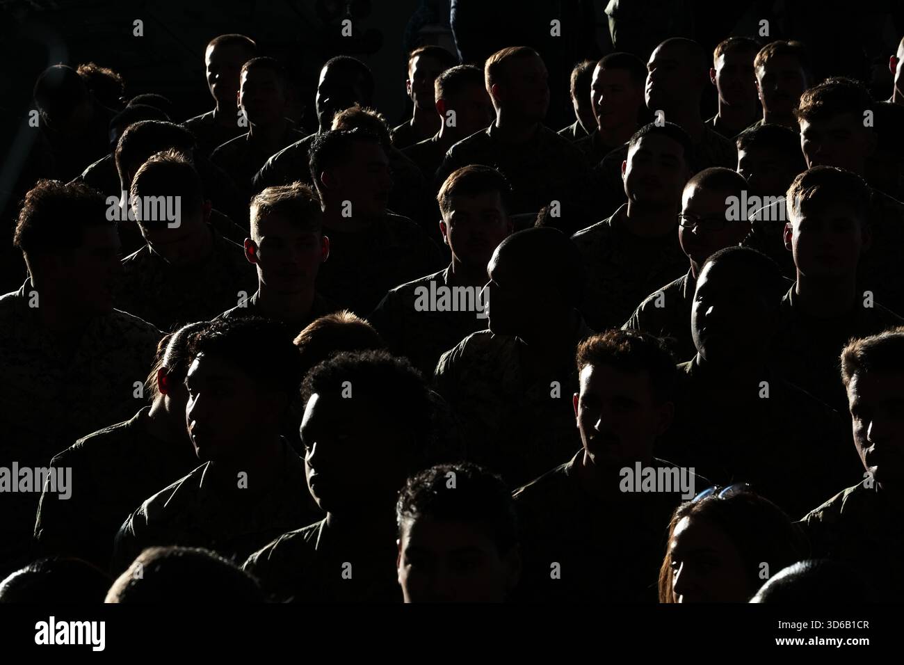 Marines and their families attend an event with first lady Melania ...