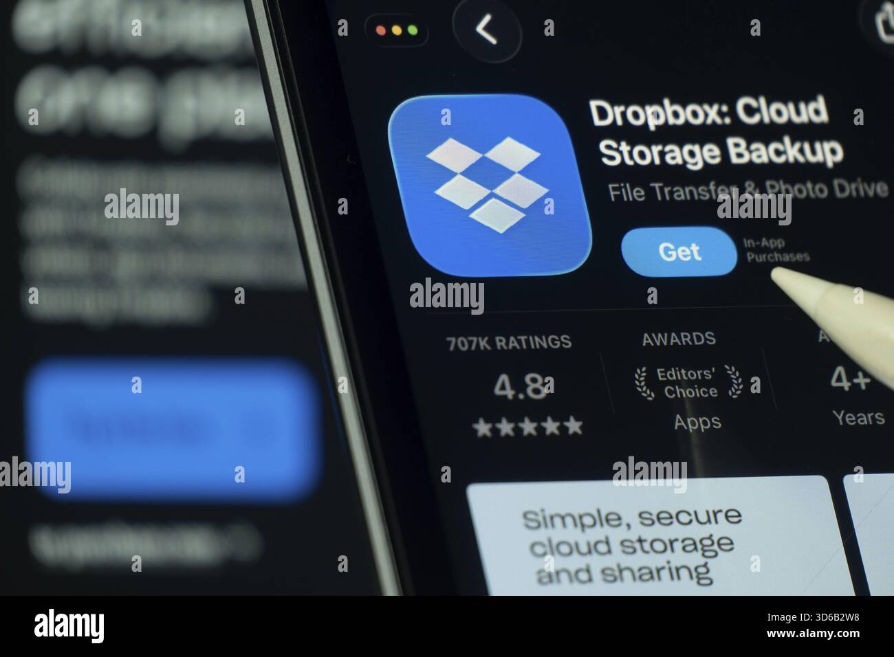 Dhaka, Bangladesh- 24 Oct 2025: A iPad screen displaying the Dropbox ...