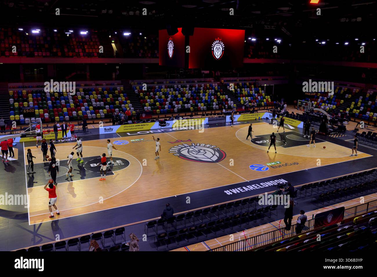 General view inside Copper Box Arena before the BKT EuroCup game ...