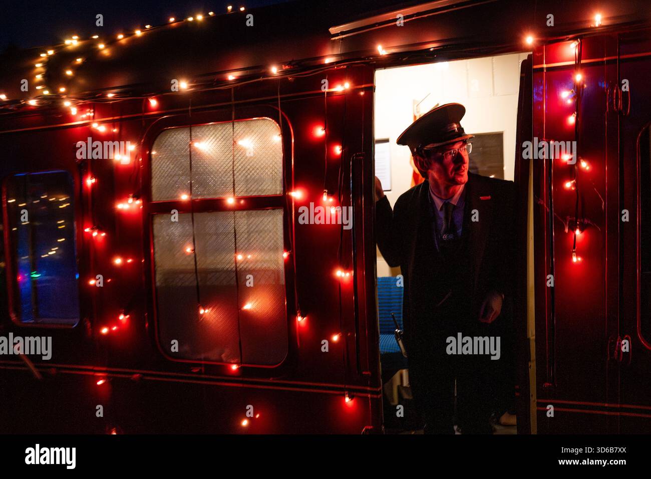 The magical Epping Ongar Lights Express pulls into the station for the ...