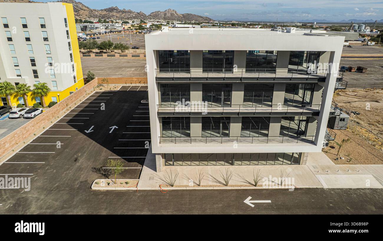 Gray building in Hermosillo, Sonora, on the eastern ring road, in the ...