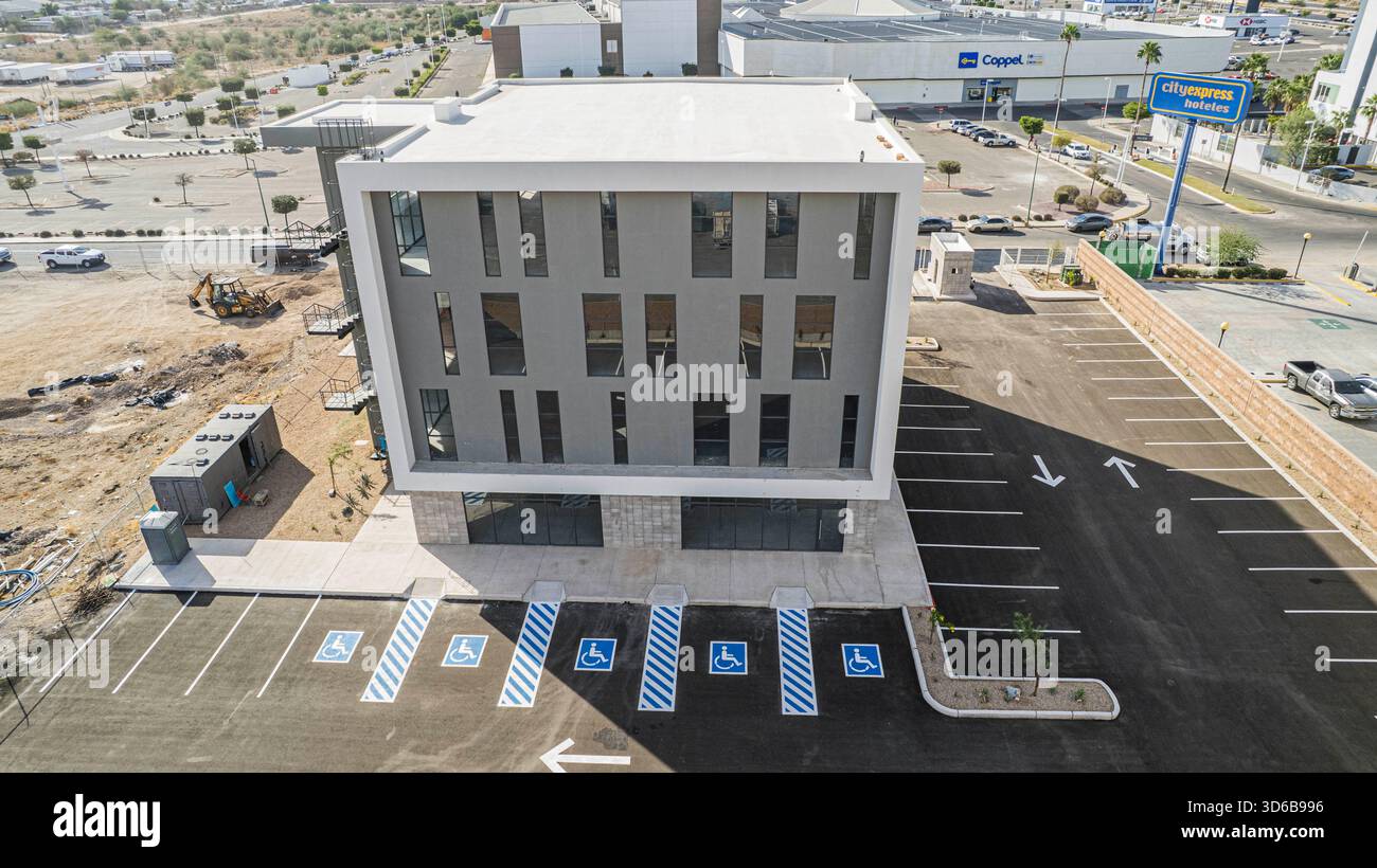 Gray building in Hermosillo, Sonora, on the eastern ring road, in the ...